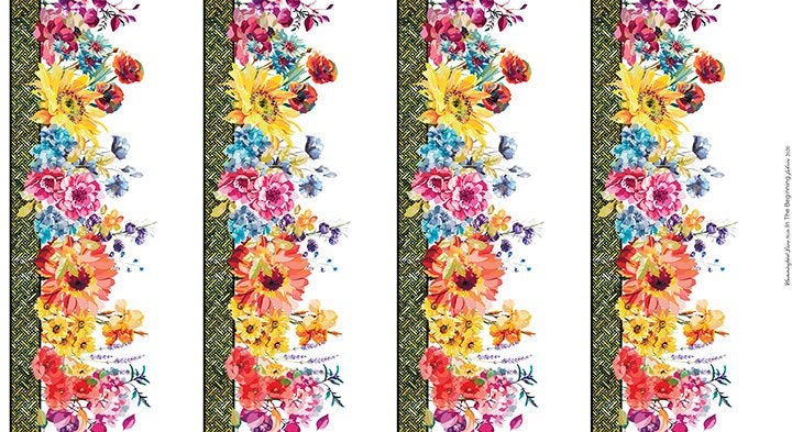 Fabric - Hummingbird Lane Border Print | A Couple of Old Broads